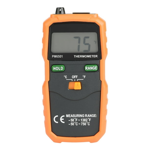 Herramienta de prueba de termómetro de temperatura LCD digital tipo K PEAKMETER PM6501 | Bodega ...