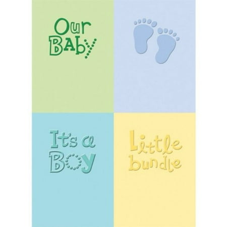 Provo Craft Cuttlebug 2"X2.75" Embossing Folder Set-It's A Boy ...