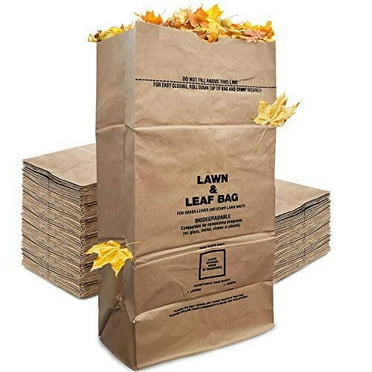 Heavy-Duty Compostable Paper Lawn Bags, 5ct for Leaves, Grass, Outdoor ...