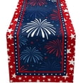 HCBY Patriotic Firework Star Table Runner, Red White Blue Design ...