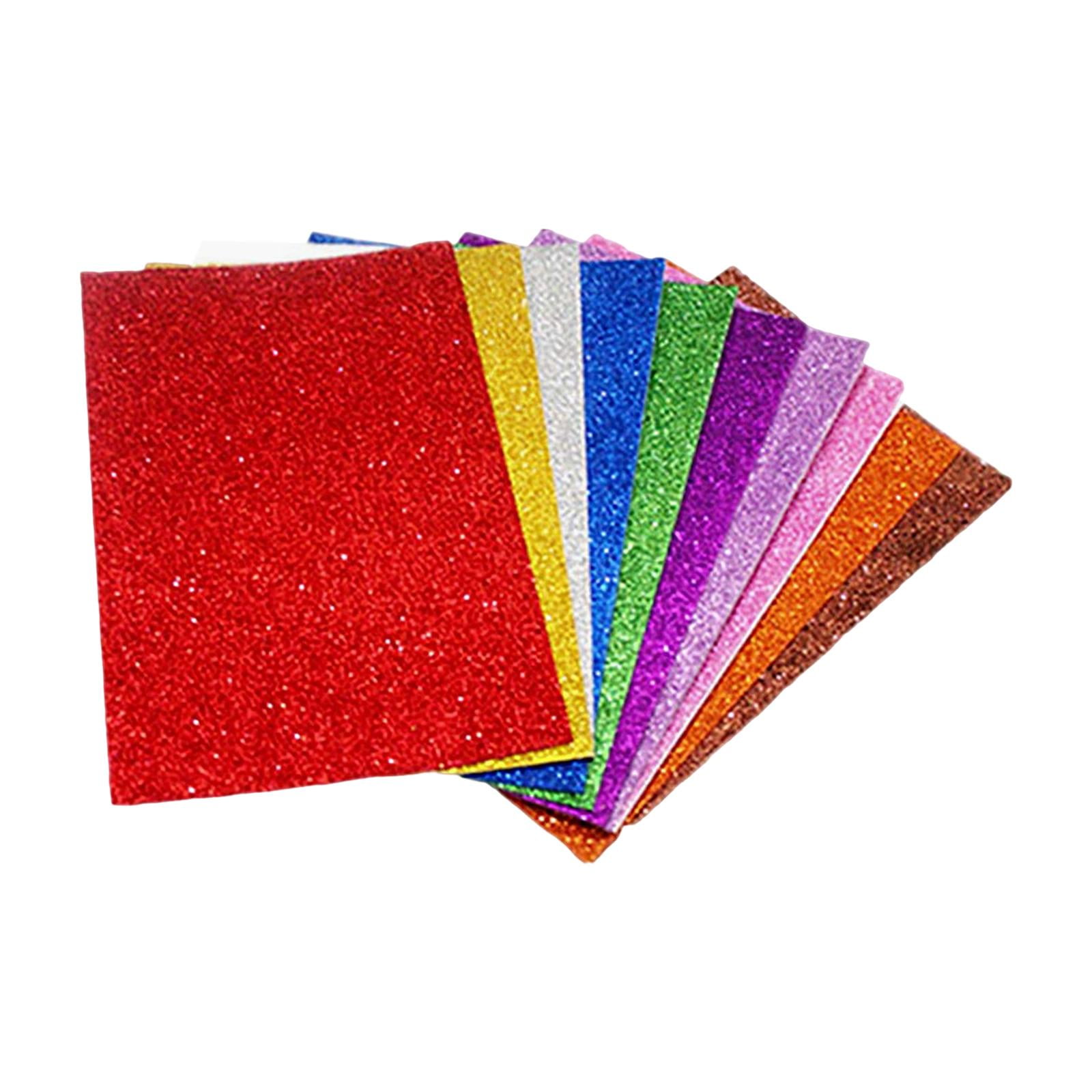 10Pcs Craft Foam Sheets Glitter DIY for Toys Christmas Cards ...