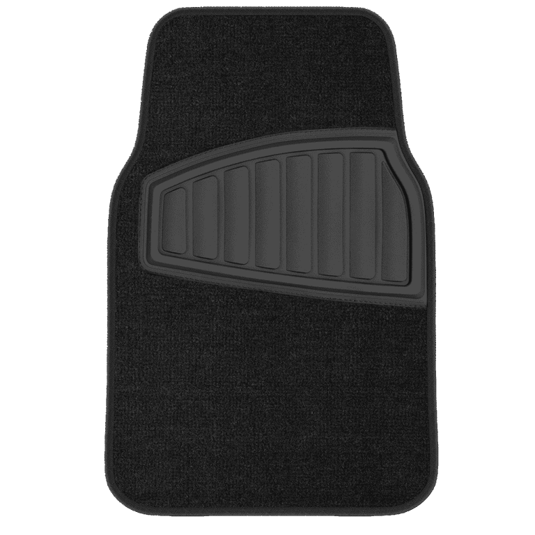 Auto Drive 4pc Carpet Floor Mat Tufted Carpet Black Universal Fit 202wm38