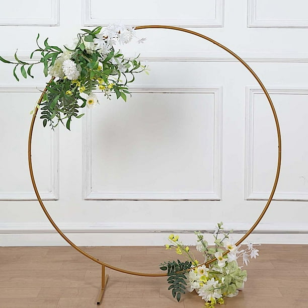 BalsaCircle 4 ft Gold Balloon Circle Metal Frame Round Backdrop Stand ...
