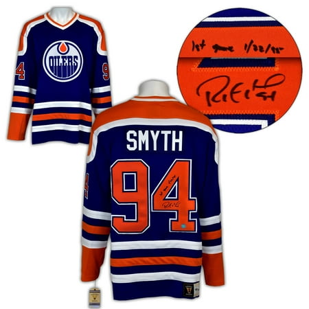 Ryan Smyth Edmonton Oilers Signed Dated 1st Game Fanatics Retro Jersey ...