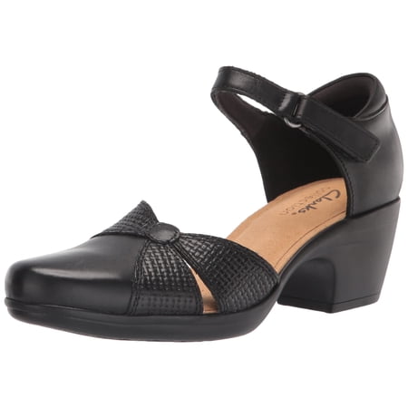Clarks Emily Rae Pump, Black Leather, 8 Medium | Walmart Canada