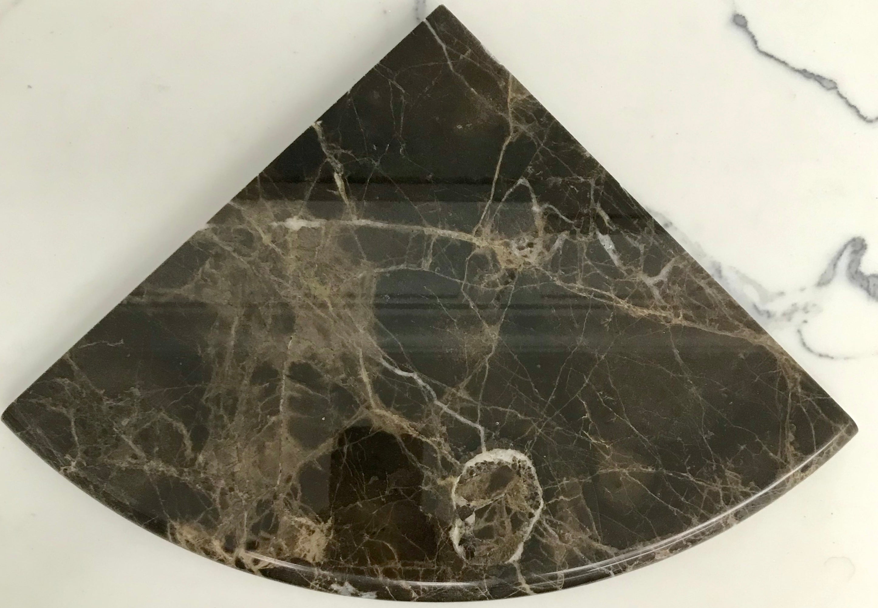 Emperador Dark Marble Shower Corner Shelf - Polished - Walmart.com