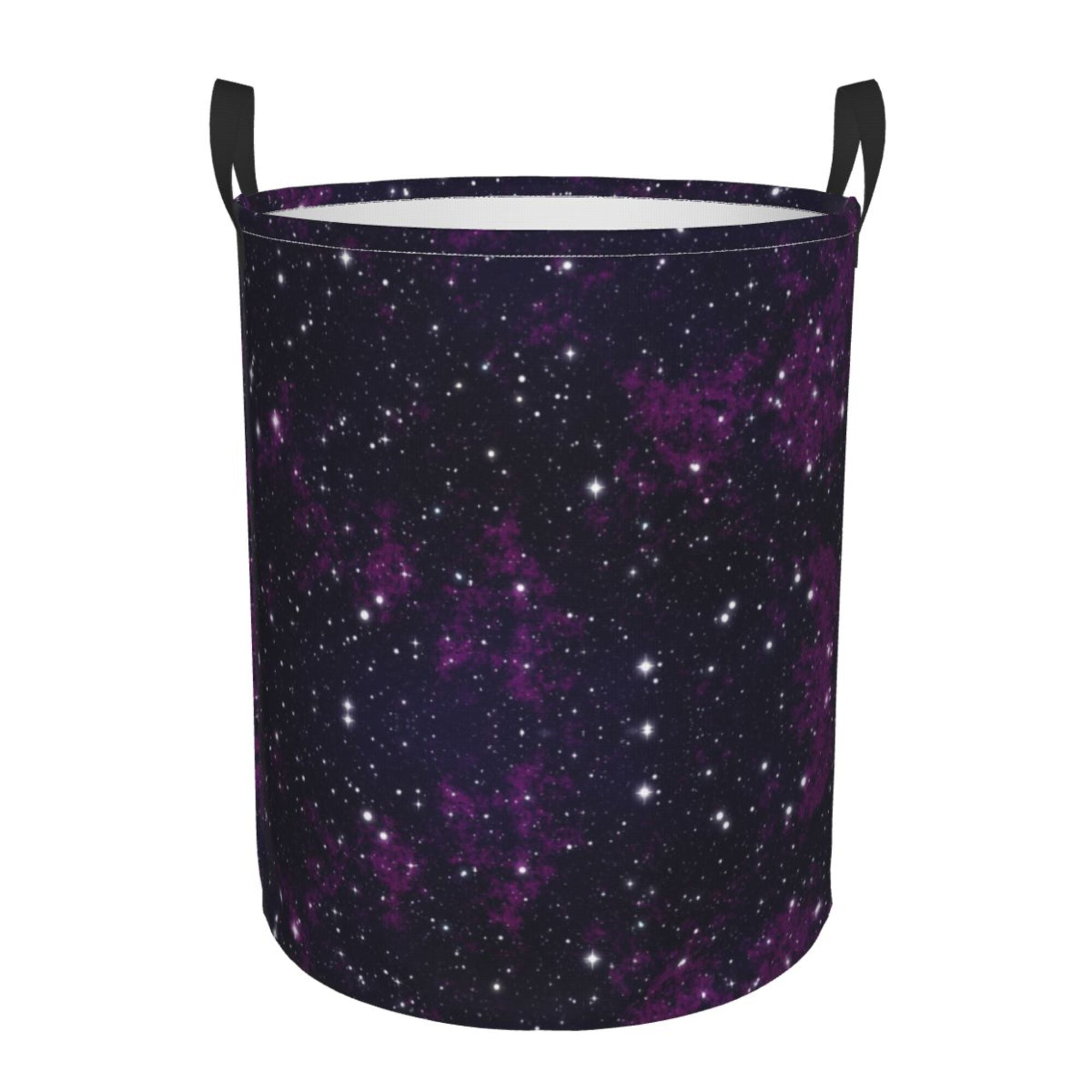 XMXY Round Laundry Basket Organizer, Night Sky Stars Space Waterproof ...