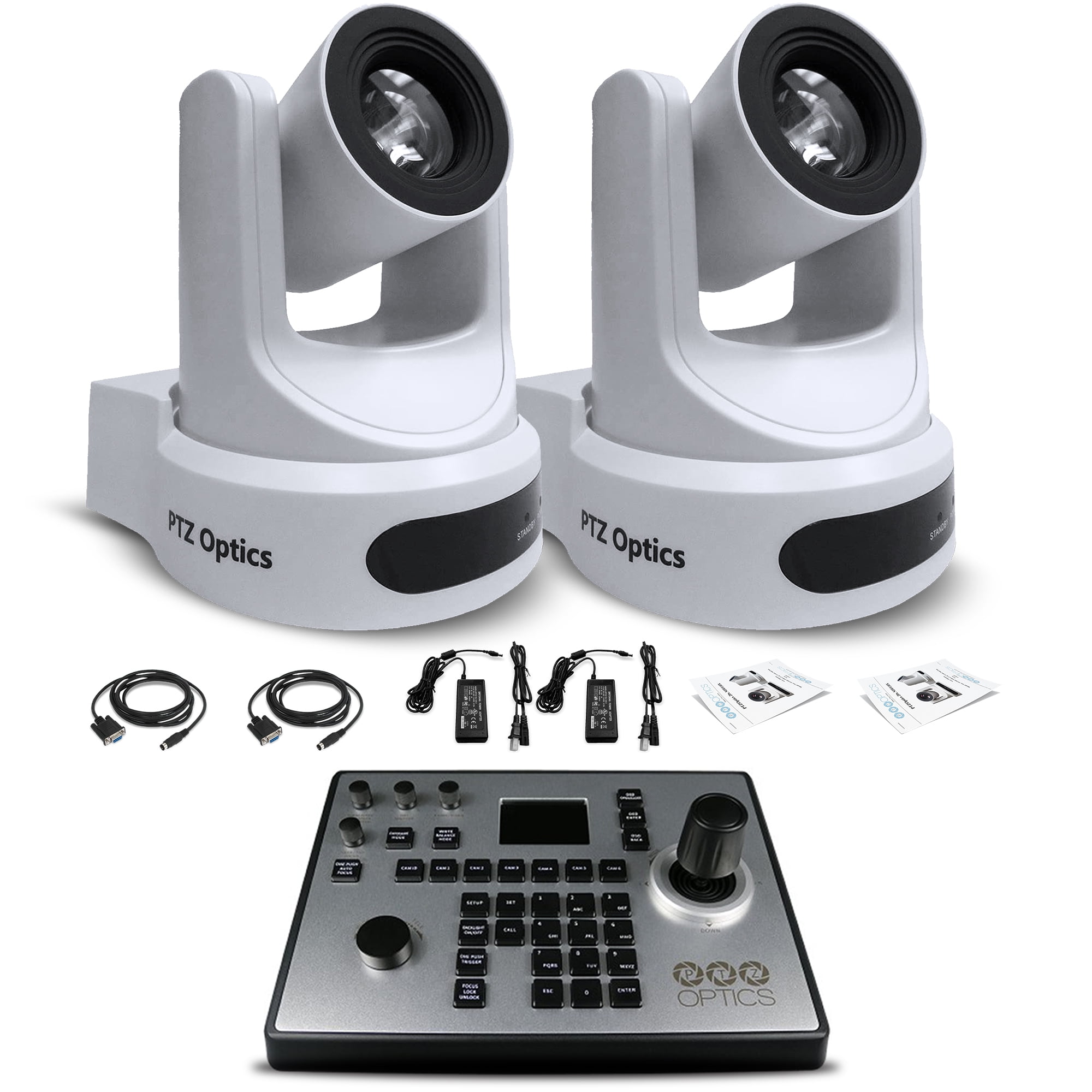 2 x PTZOptics 30X-NDI Camera + PT-JOY-G4 4D IP - Camera & Controller ...