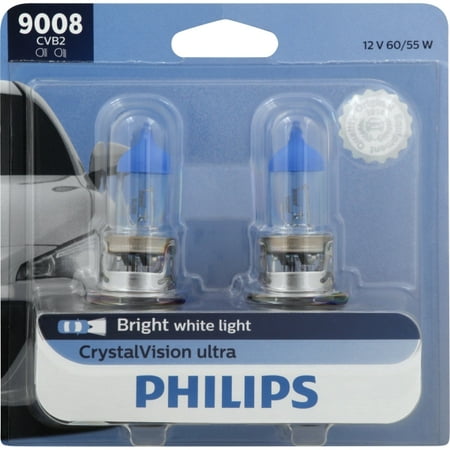 Philips 9008 / H13 CrystalVision Ultra Upgraded Bright White Headlight ...