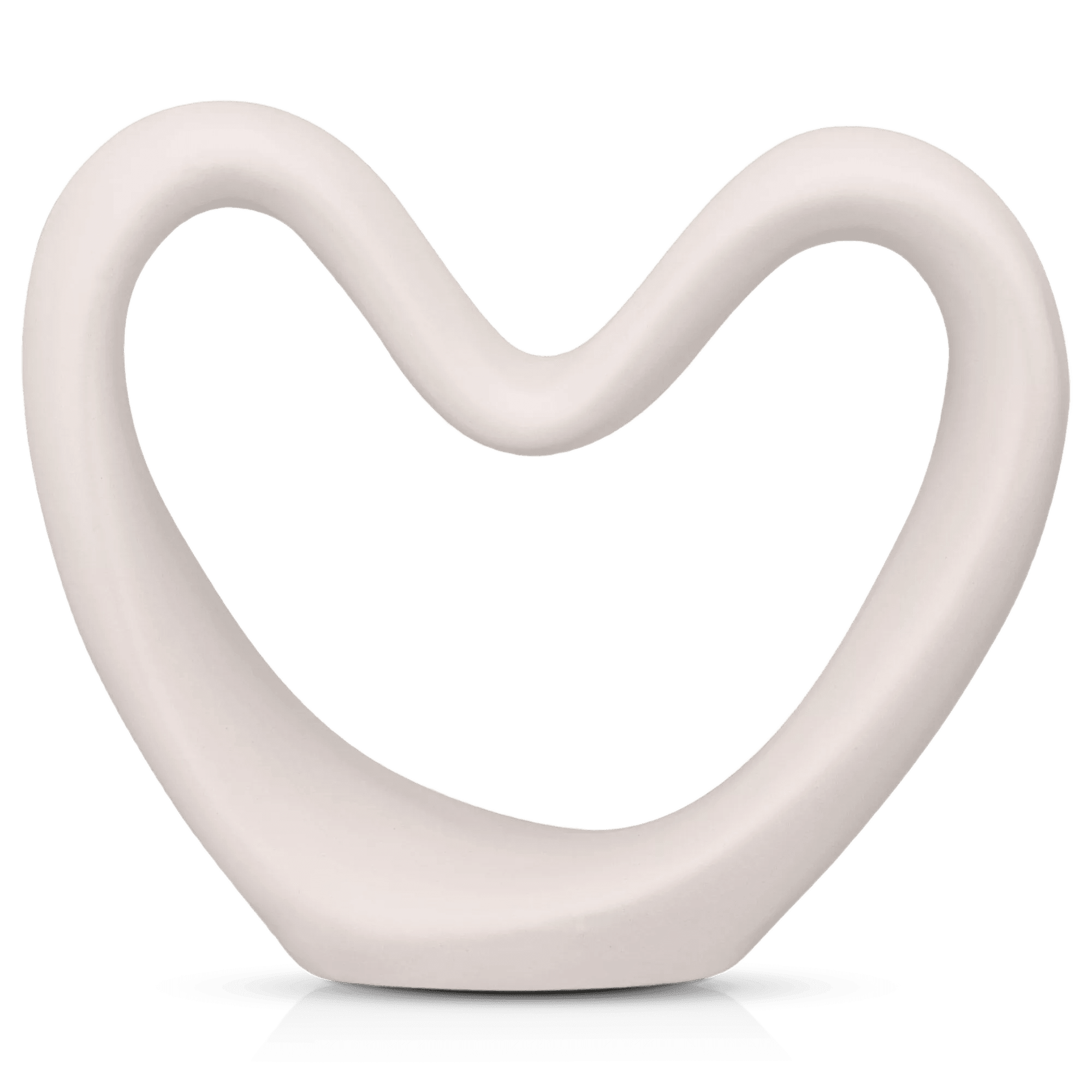 Bouclair Cream Decorative Ceramic Heart Medium M