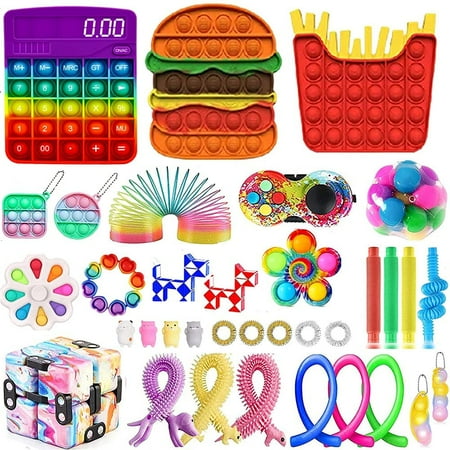 27pcs Fidget Packs Fidget Toys Pack with Big Keyboard Rainbow Sensory ...