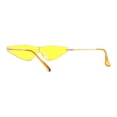 80s Funky Triangle Narrow Shield Retro Sunglasses Gold Yellow - Walmart.com