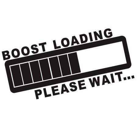 rudenlos BOOST LOADING PLEASE WAIT Funny Car Sticker Window Bumper ...