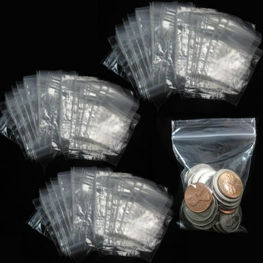 1000 Seal Poly Bag Reclosable Clear Plastic Reclosable Baggies W 2 x 3 ...