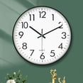 12 Inch Modern Wall Clock Quartz Movement Silent Non-Ticking, Black ...