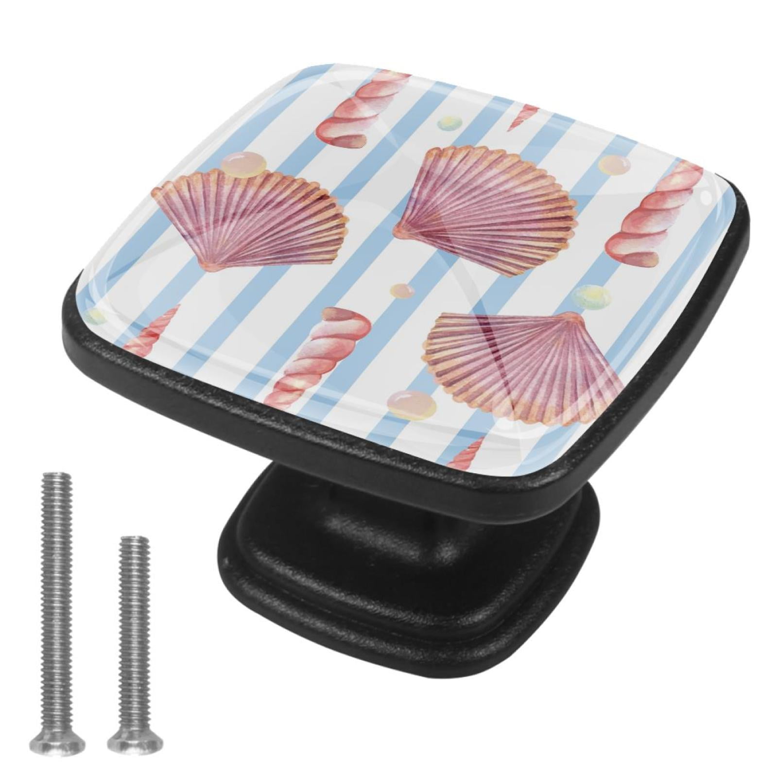 4 Pcs Cabinet Handle Drawer Pulls Sea Shell Marine Life Knobs with ...