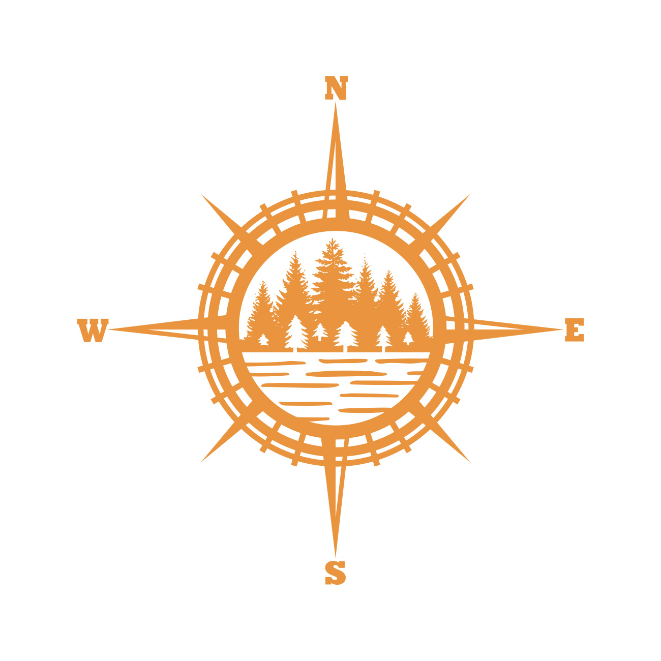 Tree Compass Sticker Decal Die Cut - Self Adhesive Vinyl - Weatherproof ...