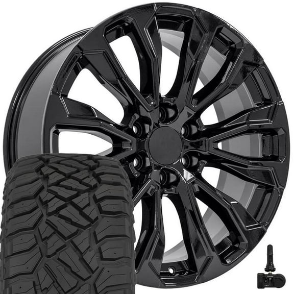 OE Wheels CV81 20 Inch Rims and Tires Fit Yukon Style 6x139.7 20x8.5 ...