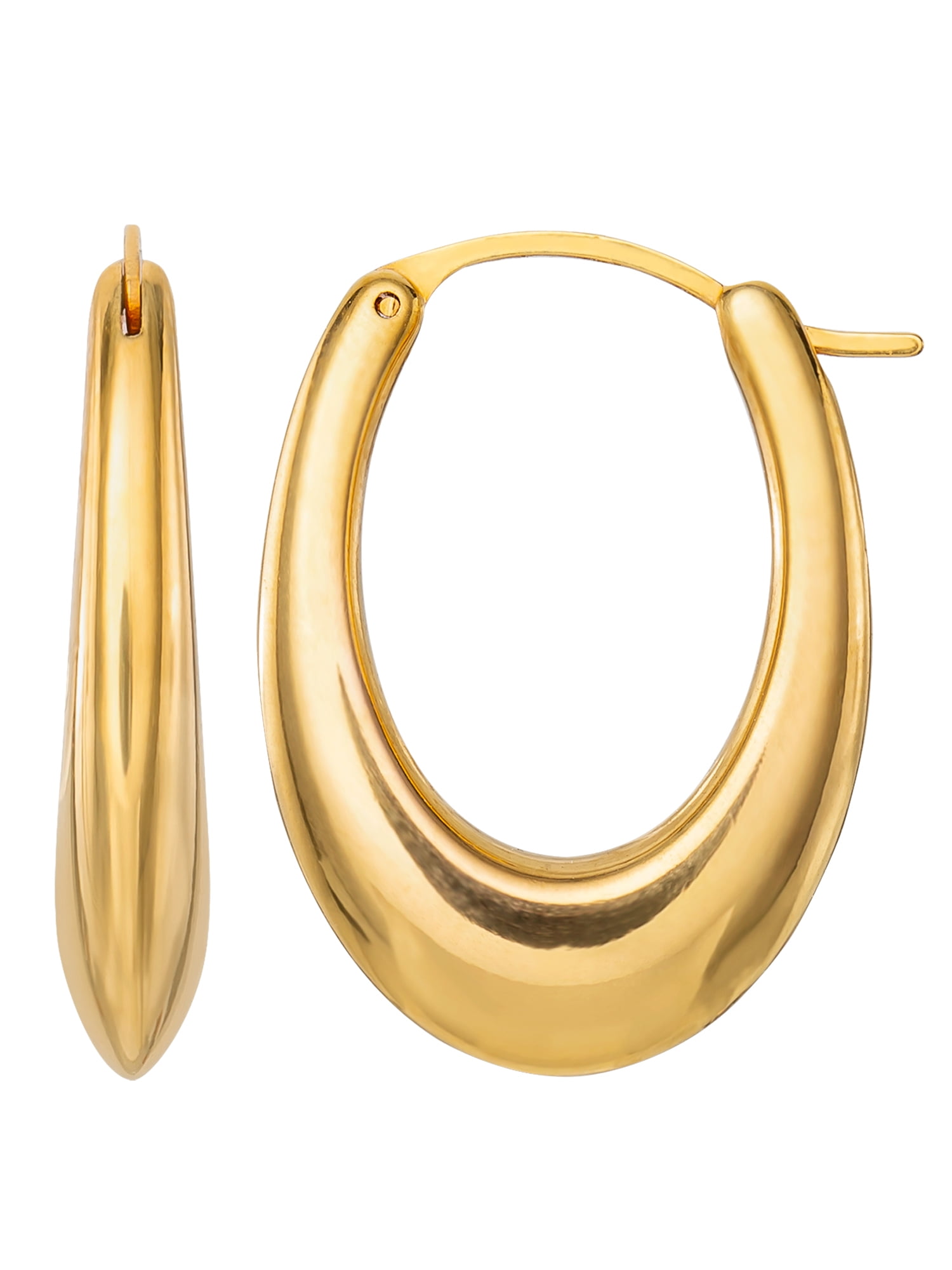 Jacmel - 14K Solid Yellow Gold Classic Oval Hoop Earrings - Walmart.com ... Jacmel - 14K Solid Yellow Gold Classic Oval Hoop Earrings - Walmart.com ...