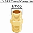 BDKWID-8PCS 1/4 Inch NPT Brass Hex Nipple Coupling 1/4" NPT x 1/4" NPT ...