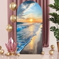 Arch Backdrop 6.6 Ft, Sunset Beach Spandex Stretch Fitted Arch Cover ...