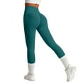 Women's Second Skin Feel Yoga Leggings, Butt Lifting Texture Running ...