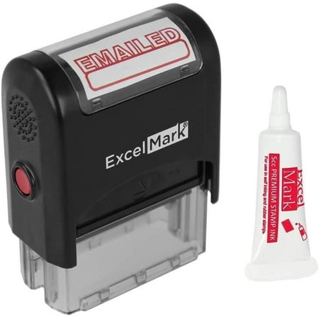 EMAI Self Inking Rubber Stamp - Red Ink (Stamp Plus 5cc Refill Ink ...