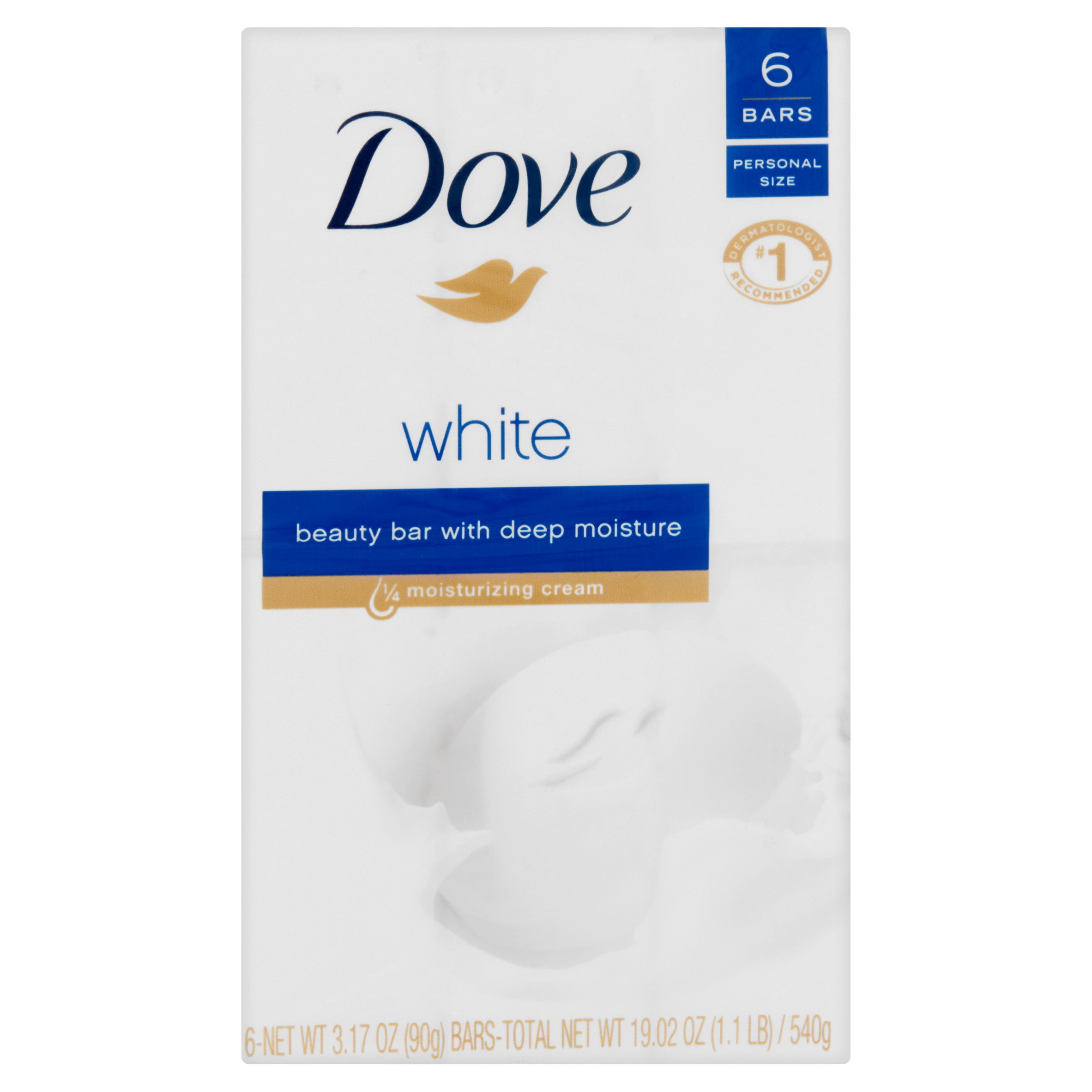 Dove White Beauty Bar, 3.15 oz, 6 Bar - Walmart.com