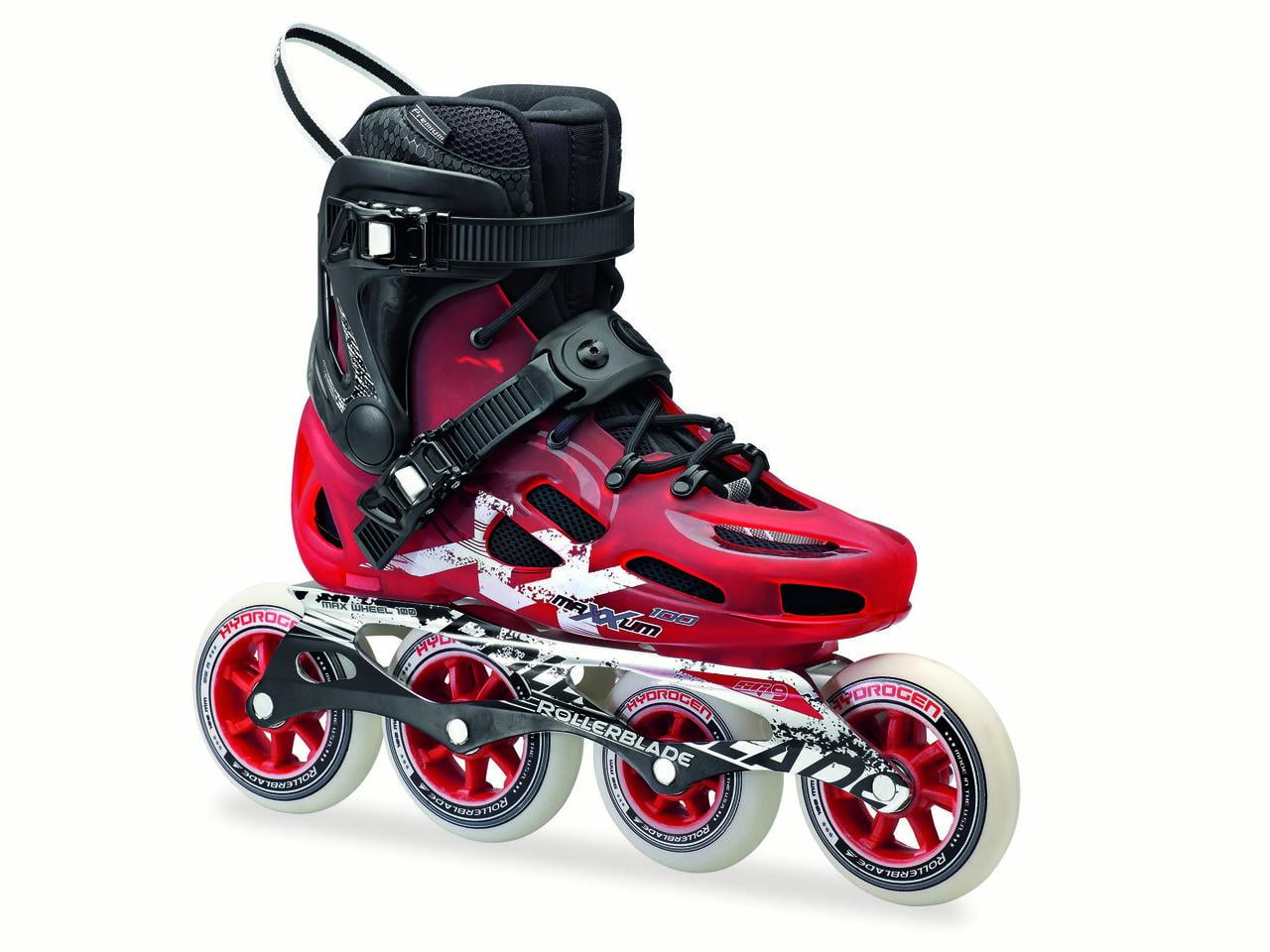 Rollerblade Maxxum 100 Unisex Adult Fitness Inline Skate, Red and Black ...