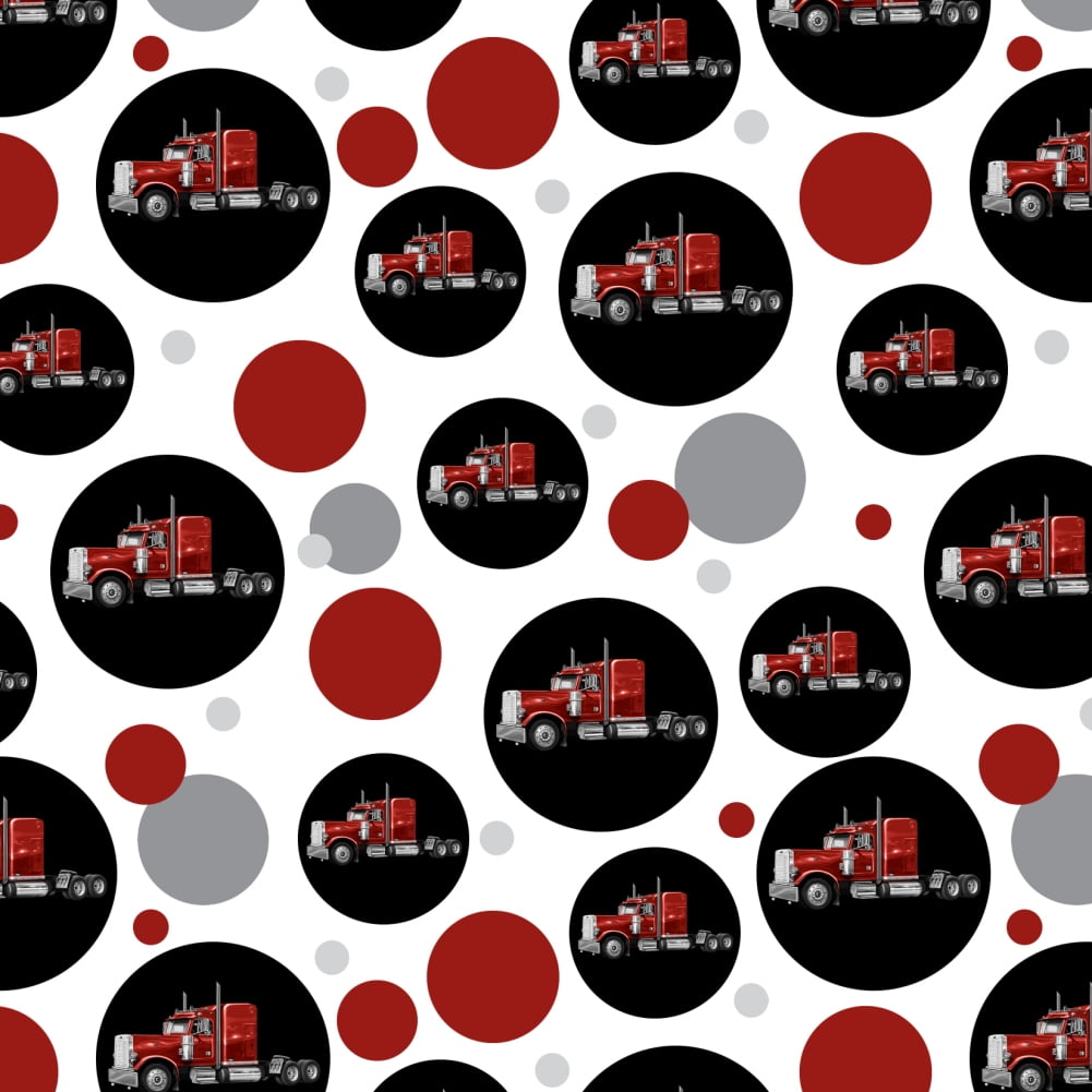 Semi Tractor Trailer Truck Trucker Premium Gift Wrap Wrapping Paper ...