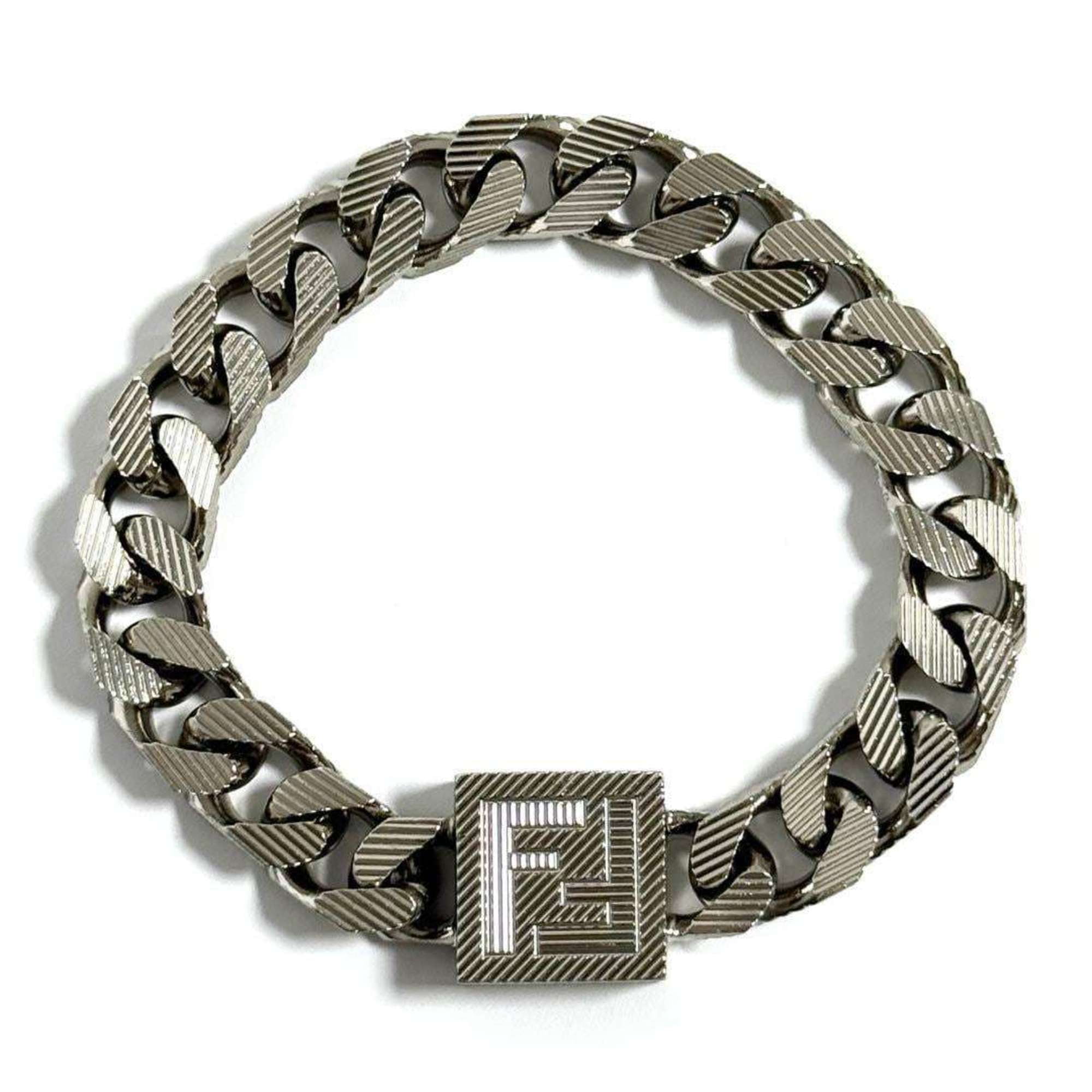 Pre-Owned Fendi Men's Shadow Curb Chain Bracelet FF (Good) - Walmart.com