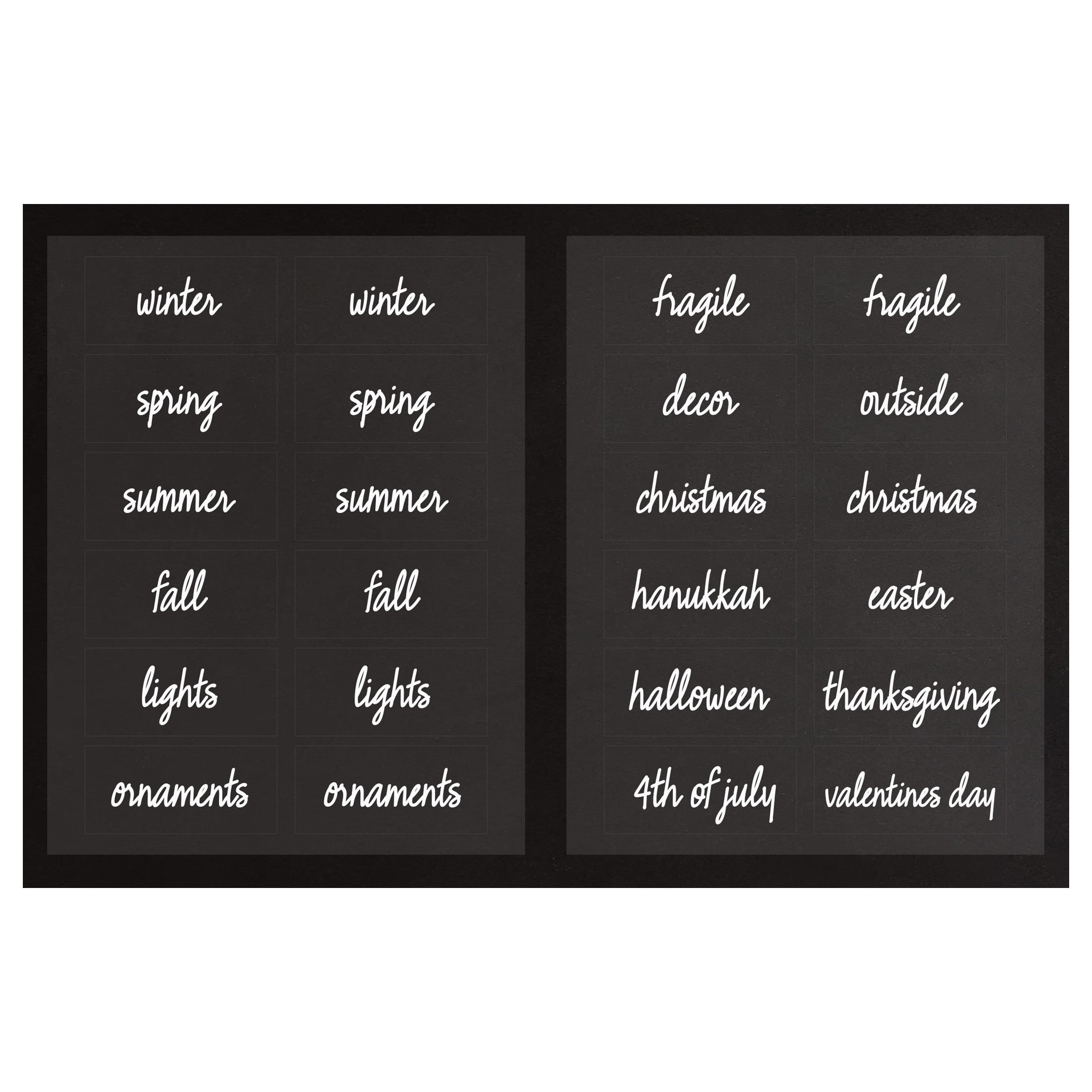 The Home Edit Clear Holiday and Seasonal Labels, Pack of 24 - Walmart.com