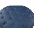 Chic Home Tosh Button Tufted PU Leather Upholstered Round Ottoman ...
