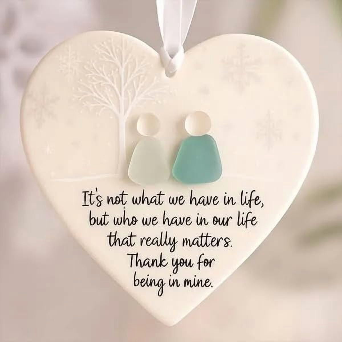 Click here for Nobrand Heart-Shaped Sea Glass Friendship Decor ti... prices