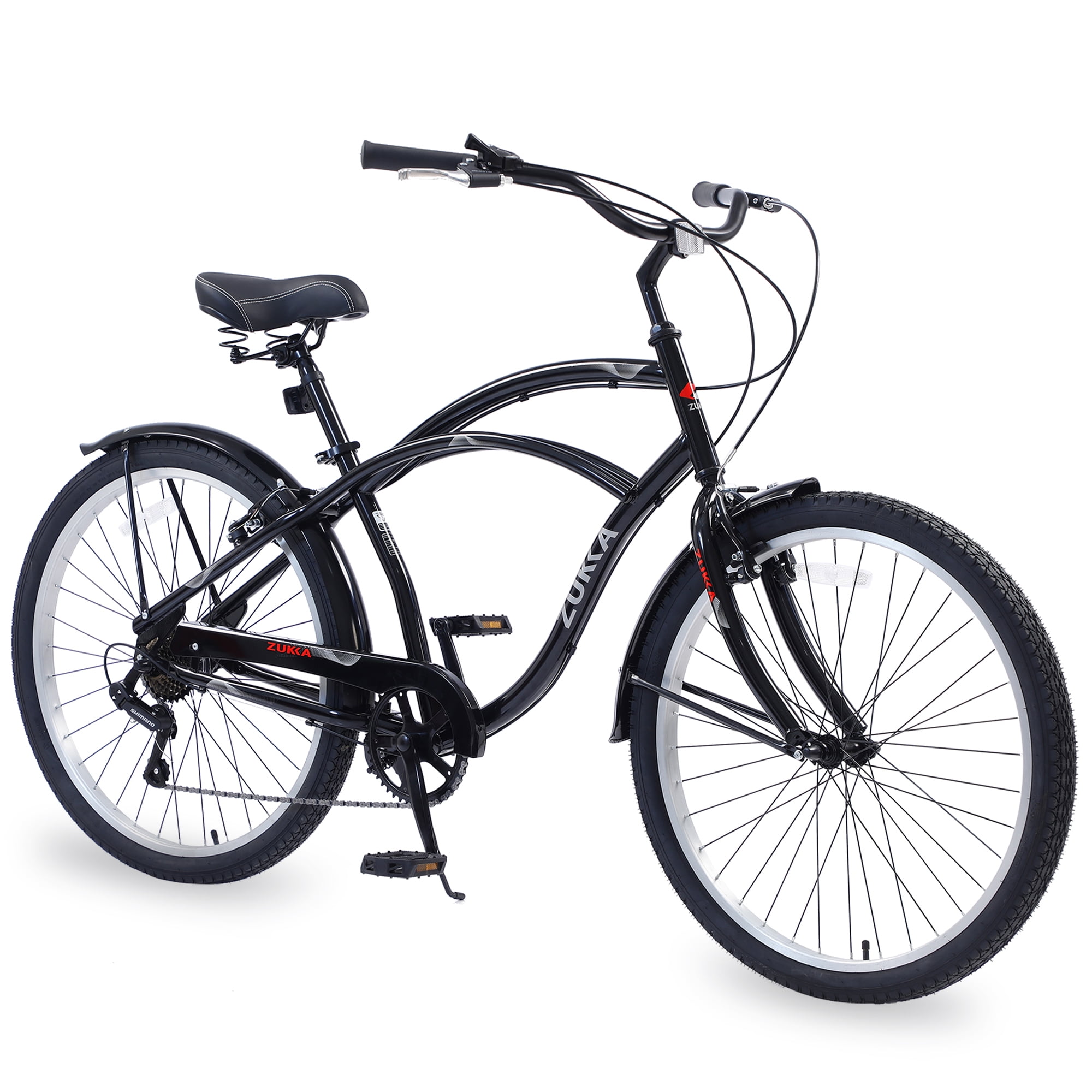 iYofe 26 Inch Mens Beach Cruiser Bike, Shimano 7 Speed Cruiser Bike for ...