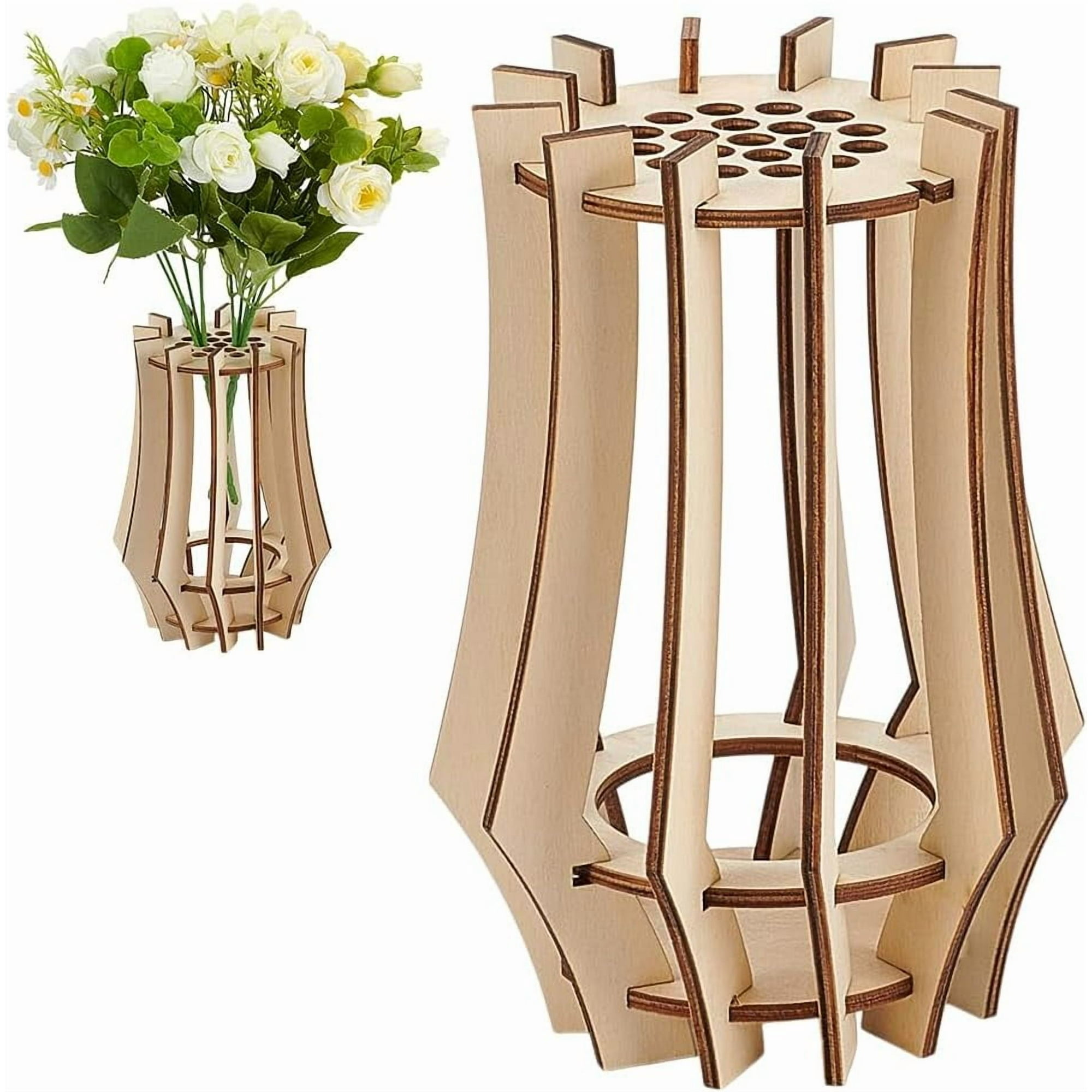 Click here for Nobrand Wooden Puzzle Flower Vase Wood Vase Flower... prices