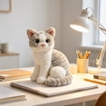 WYBXZ Plush Cat Toy Sitting Cats with Turned Head Soothing Doll Orange ...