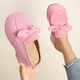 Women's Faux Suede Bowknot Wedge Mules, Slip-On Platform Clogs for ...