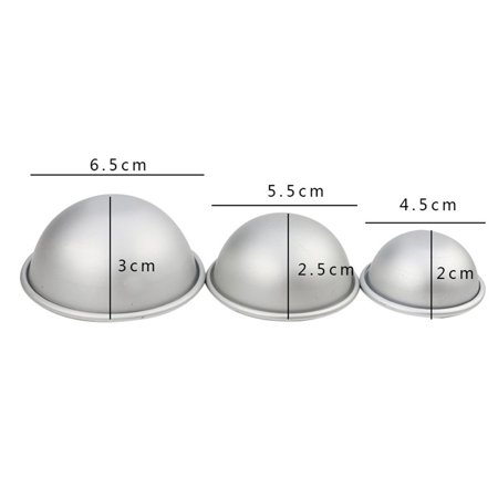 fastboy 6pcs Aluminum Alloy Half Ball Cake Mold Fast Shaping Mould ...