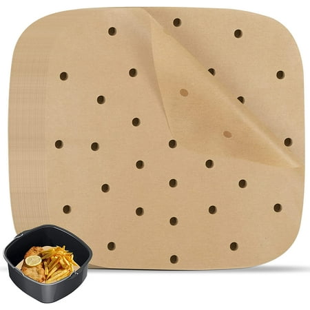 50 Sheets 21.5CM Deep Fryer Baking Paper, Perforated and Vulcanized Non ...