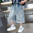 Baby Boy Pants Distressed Loose Fit Solid Print Pocketed Elastic Waist ...
