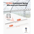 Greenhouse Spring Wire and Lock Channel Kit 20 Packs 6.56 ft PVC-Coated ...