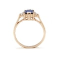 HeartsAndYou 1ct Natural Sapphire & Diamond Trillion Accents Trilogy ...