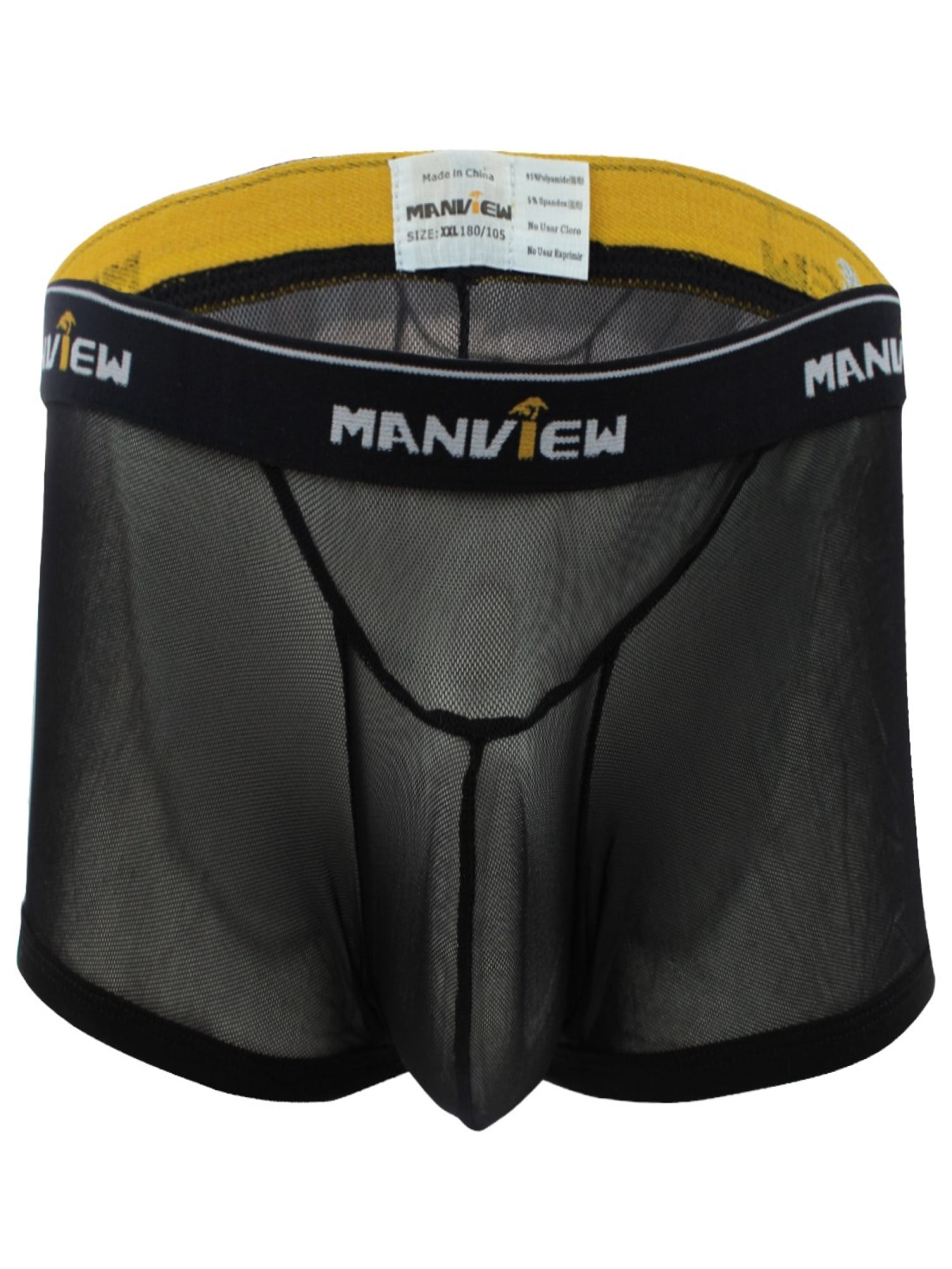 MSemis Men's Mesh Pouch Soft Briefs Underwear Bikini Boxer Brief Short ...