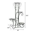 4-Tier Large Metal Plant Stand, Foldable Iron Planter Holder for Indoor ...