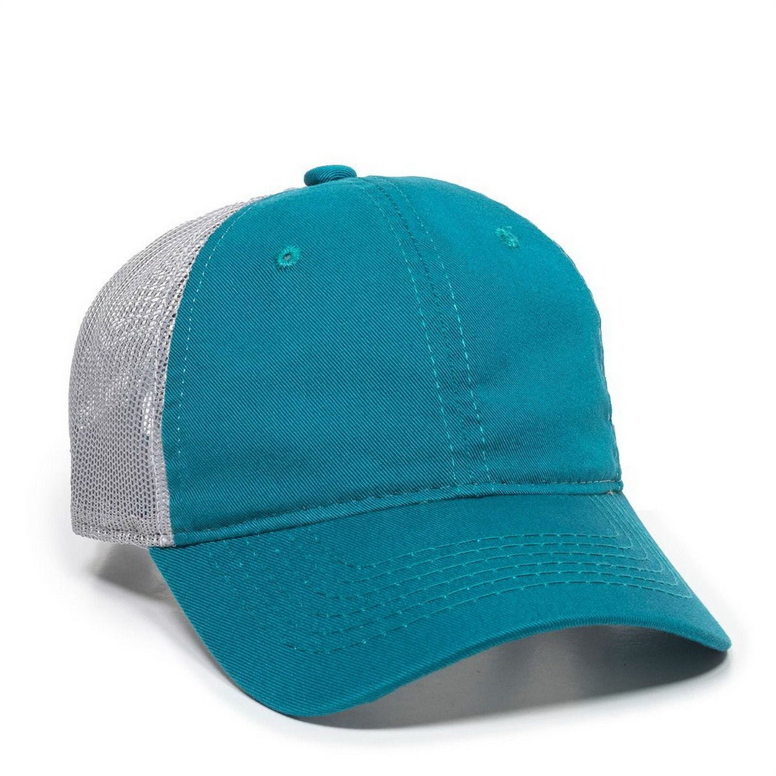 Outdoor Cap FWT-130L Cotton twill unstructured cap-Aqua/Light Grey ...
