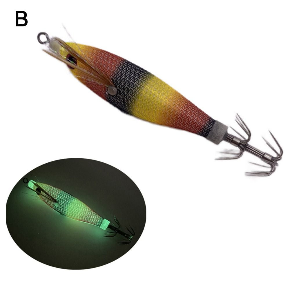 hot Lead Sinker Jigs Lifelike Octopus Bait Wood Shrimp Lures weave ...