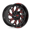 20x10 Moto Metal MO978 RAZOR Satin Black Machined Red Tint Wheel 5x5 ...