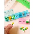 1-Piece Transparent 7-Compartment Moisture-Proof Medicine Storage Box ...