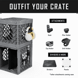 UbeCube Stackable Modular Collapsible Storage Crate, Gray - Walmart.com